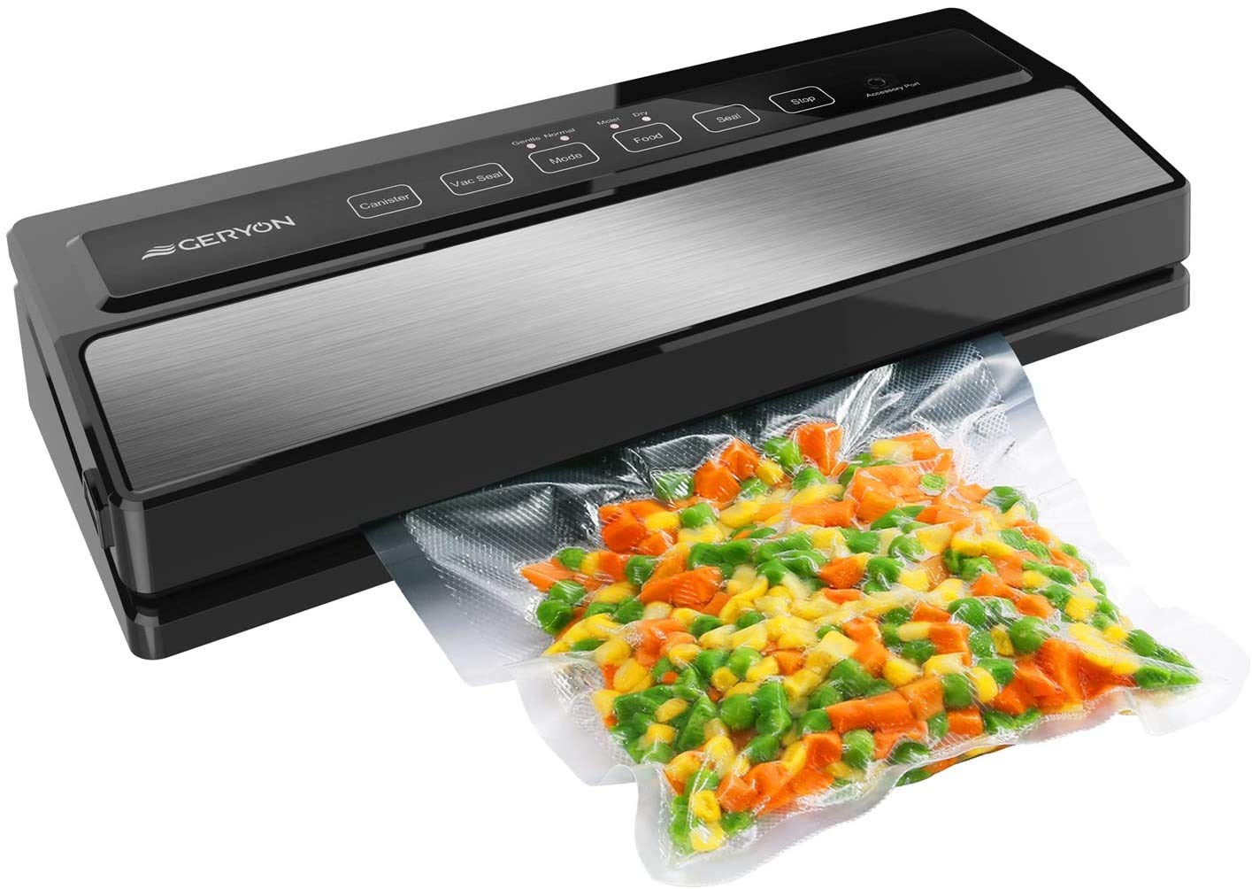 GERYON Vacuum Sealer Silver, 2Pack 8x50ft and11x50ft Food Sealer Vacuum Sealer Bags Rolls