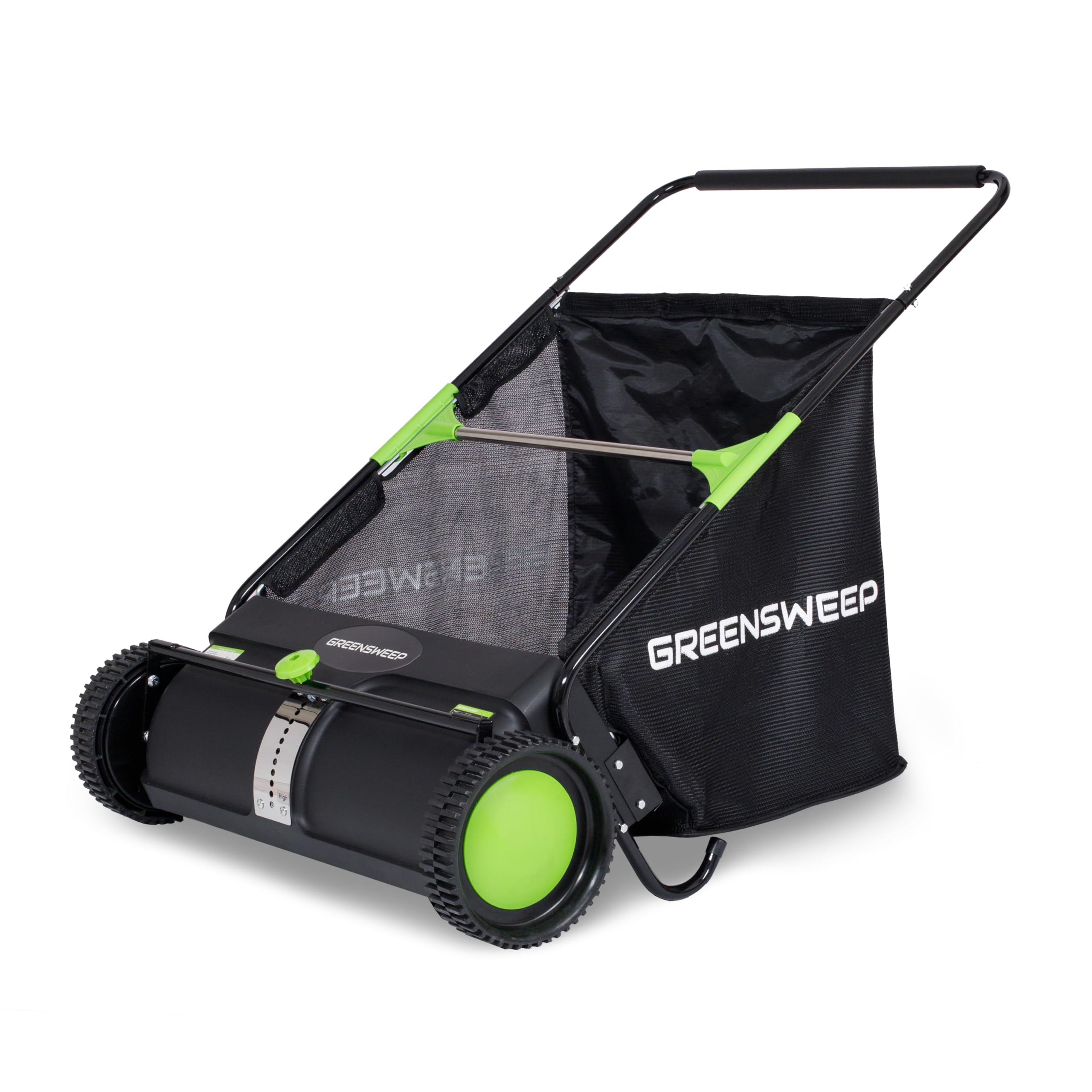 GreenSweep Pickup Pro Max Garden Sweeper, Manual Leaf & Grass Push Lawn Sweeper