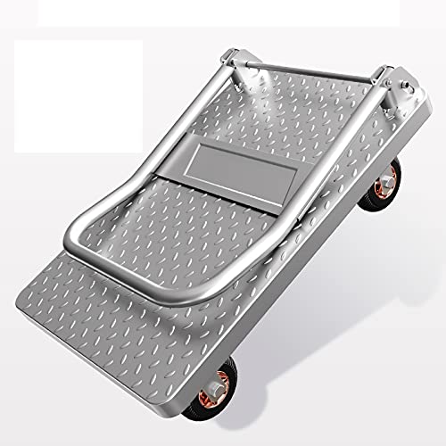 Generic Platform Hand Truck Push Cart Dolly Steel Moving Platform Hand Truck Foldable for Easy Storage and 360 Degree Swivel Wheels Large Load Capacity Push Dolly for Loading (Size : Ty1) (T, Ty2