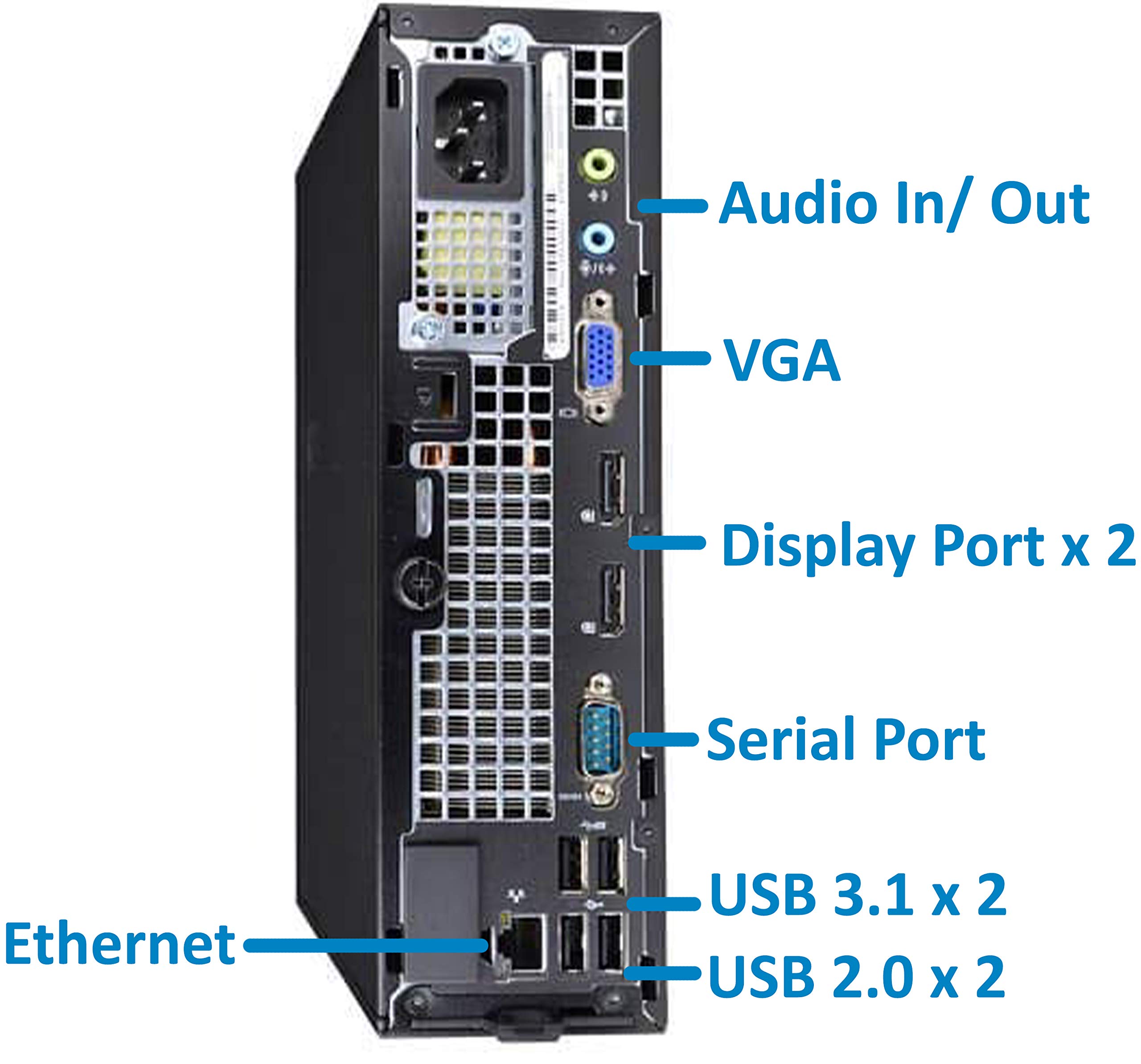 Dell Optiplex 9020 USFF Desktop Computer with Intel i5-4570S Upto 3.6GHz, HD Graphics 4600 4K Support, 8GB RAM, 256GB SSD, DisplayPort, HDMI, DVD, Wi-Fi, Bluetooth - Windows 10 Pro (RENEWED)