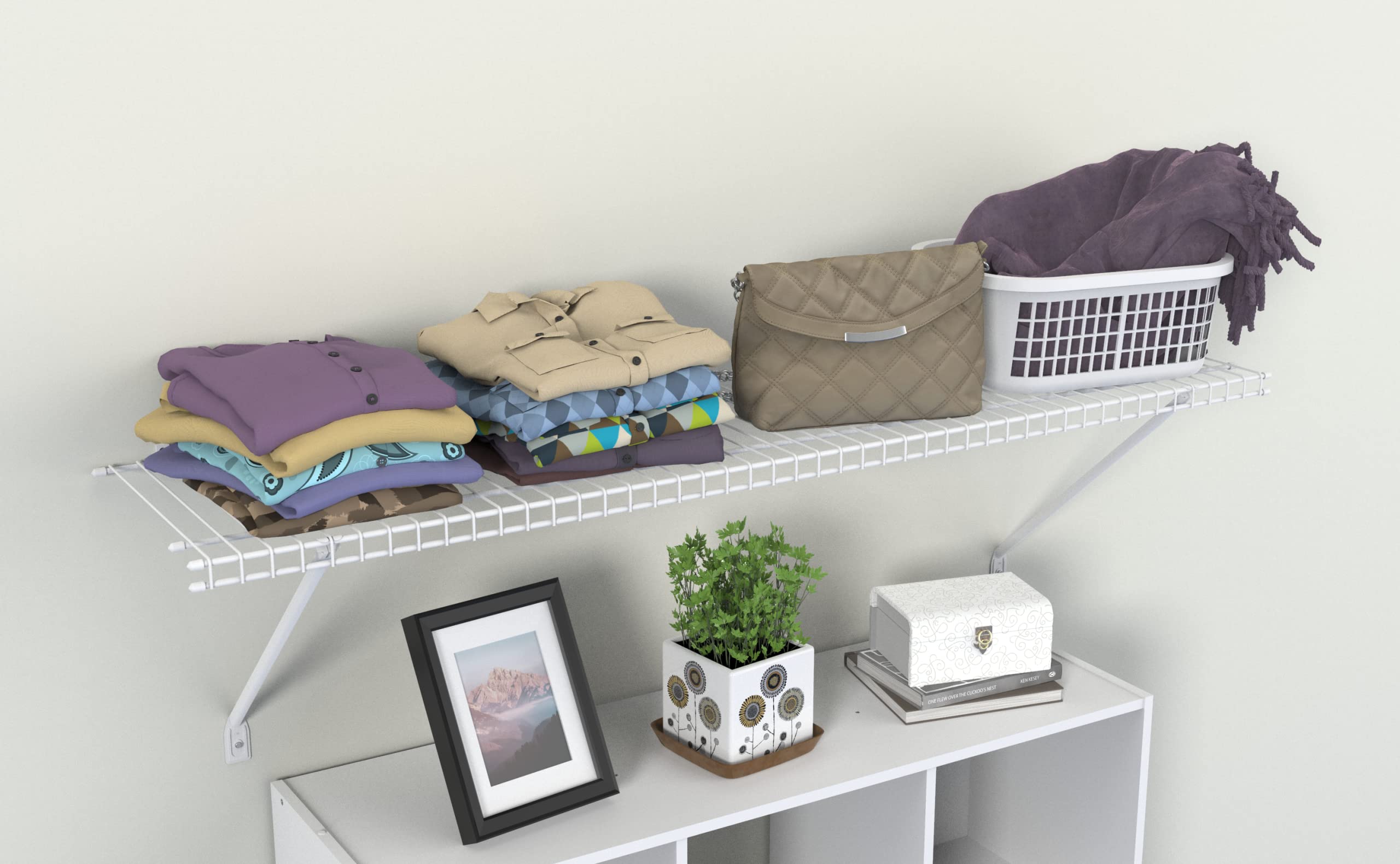 ClosetMaid 51041 Prepack Wire Shelf Kit, 4-Feet , White