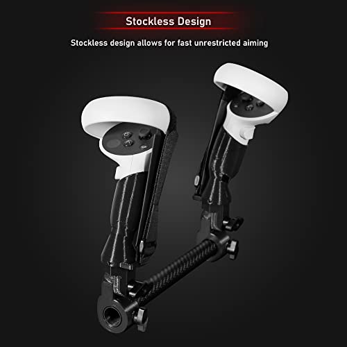 DeadEyeVR Annihilator 2 - VR Magnetic Carbon Fiber Rifle Adapter Stock Controller Attachment Accessory for Virtual Reality (Quest / G2 - Compact)