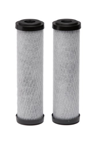 EcoPure EPW2C Carbon Whole Home Replacement Water Filter-Universal Fits Most Major Brand Systems (2 Pack), 2 Count (Pack of 2), Light Gray/Black
