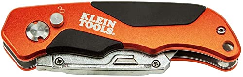 Good Choice Klein Tools 44131 Folding Utility Knife, Heavy Duty, Triple Ground Blades Stay Sharp, Pocket Clip + E-book, Multi