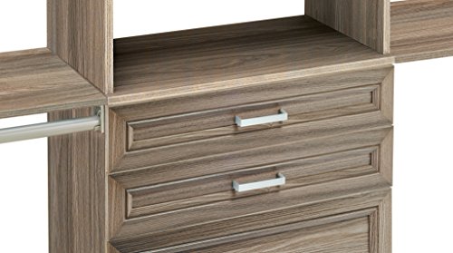 ClosetMaid SuiteSymphony Wood, Add On Accessory Shaker Style, For Storage, Closet, Clothes, x 5โ Size for 25 in. Units, Natural Gray/Satin Nickel, 25" X 5" Drawer