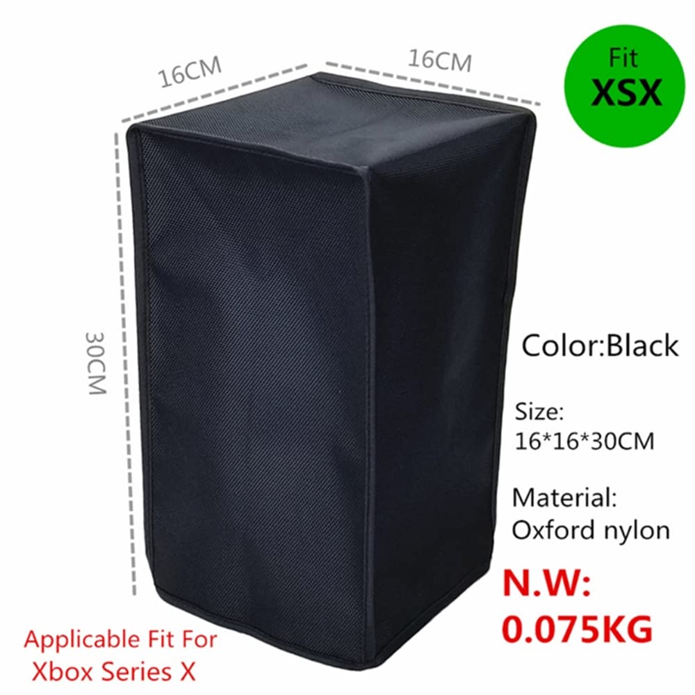 Game Console Dust Cover for Series X/S Black DustProof Cover Protective Case Anti-Scratch Dust-Proof Sleeve Soft Neat Lining Dust Guard for X-Box Series X (for Sereis X)