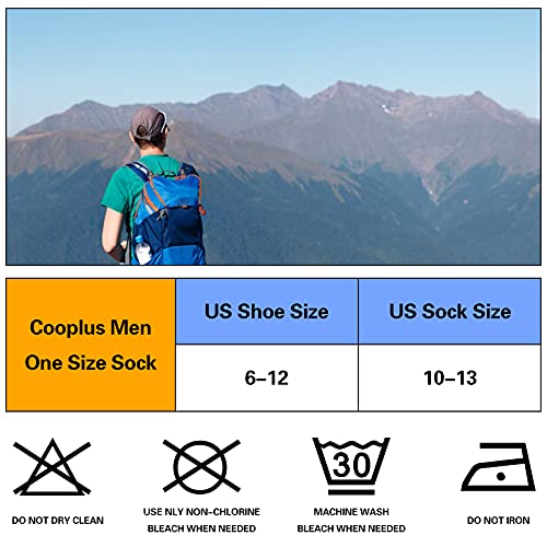 COOPLUS Mens Cotton Athletic Ankle Socks Performance Cushioned Breathable Low Cut Tab Sock with Arch Support (6 Pairs) (Grey-Blue-6pairs)