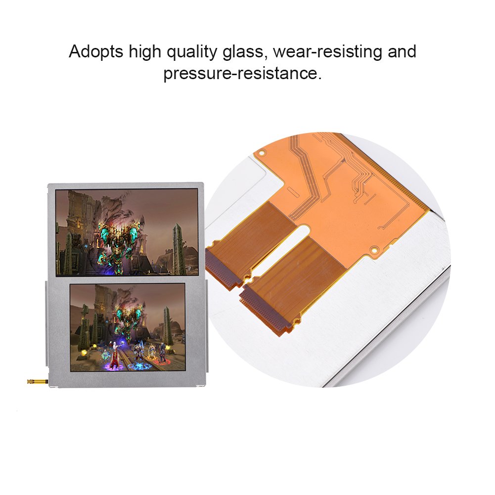 Zopsc LCD Screen Display Replacement Part for 2DS HD Display Replacement Top & Bottom