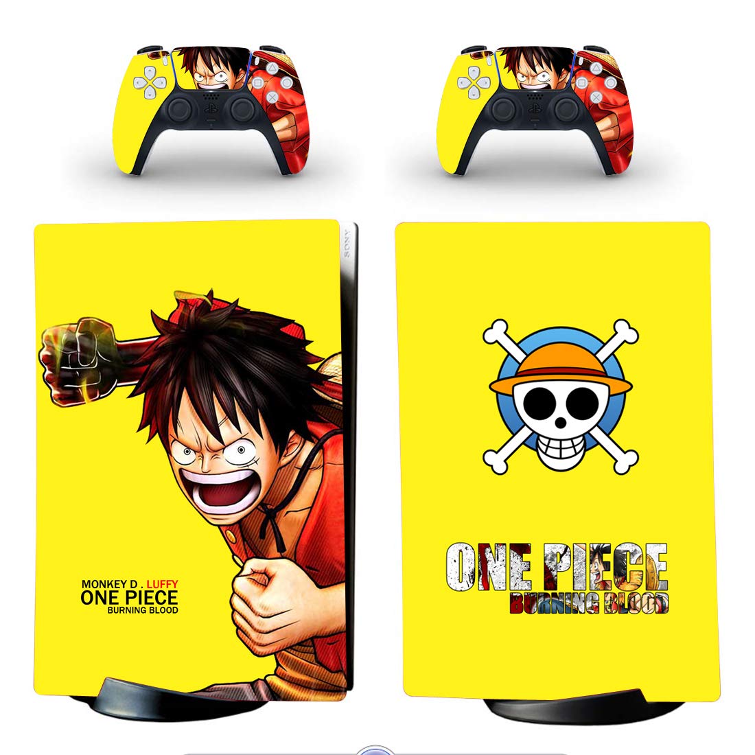 Decal Moments PS5 Digital Edition Console 2 Controllers Full Body Cover Vinyl Skin Decals Stickers for Playstation 5 Digital Console and Controllers Anime