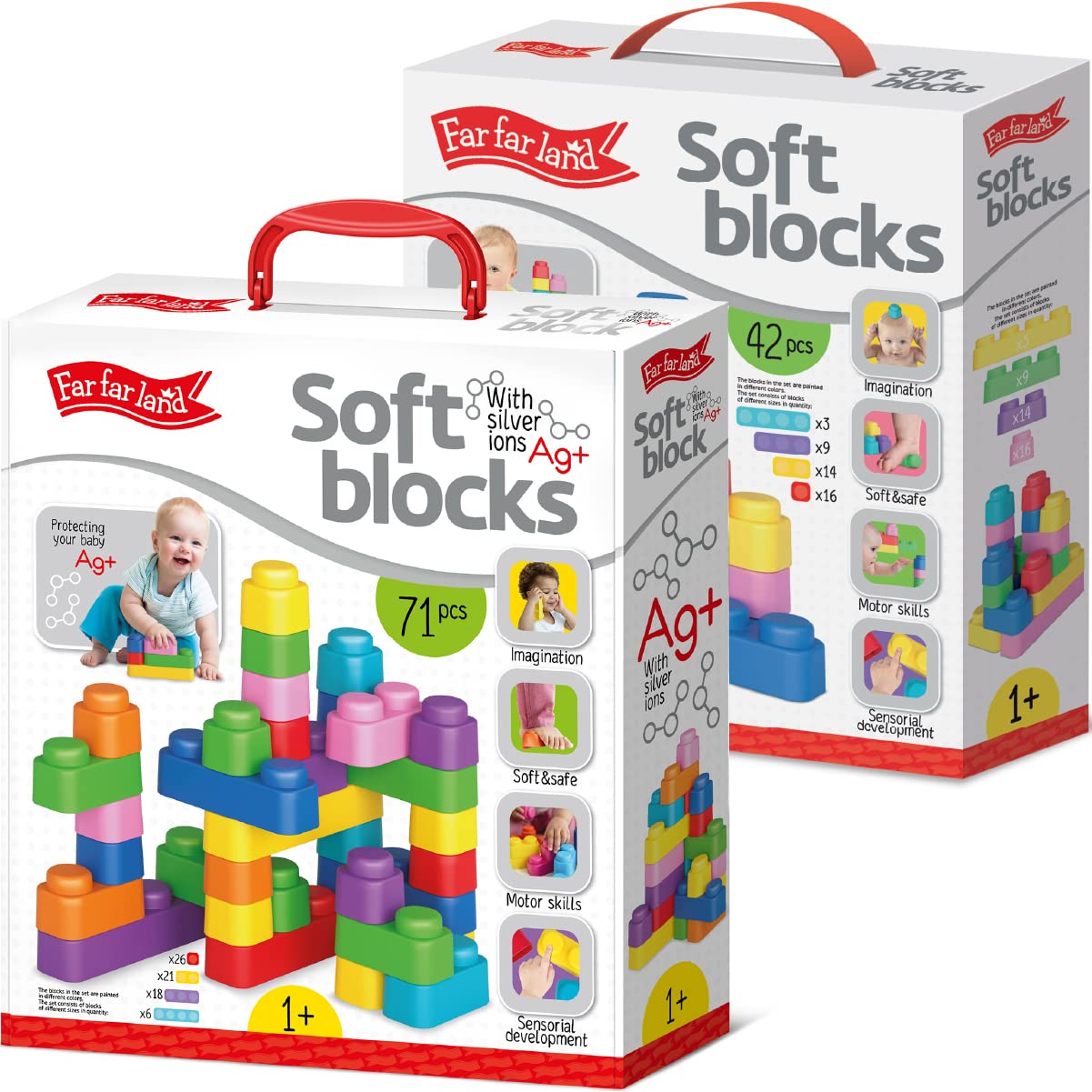 Far far land Soft Building Blocks 71Pcs + Soft Building Blocks 42 pcs