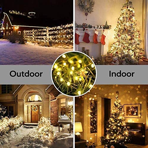 ZSMPY Fairy Lights Led Solar String Lights Fairy Lights Warm White 8 Lighting Modes Outdoor Decorative Light for Garden Home Wedding Party Christmas Halloween Decoration Lights String