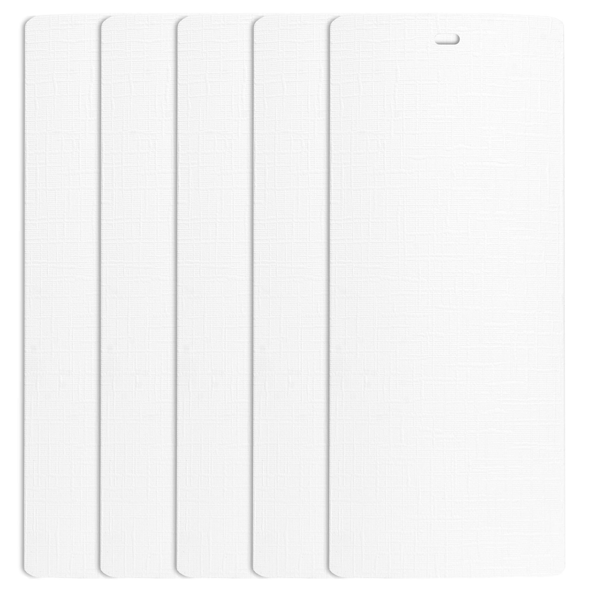 DALIX Lino Vertical Blinds Replacement Slats White 94.5" Sliding Door 5 Pack