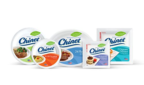 Chinet Classic White, Round All Occasion Fiber Plates, 8.75 Inch, 72 Count