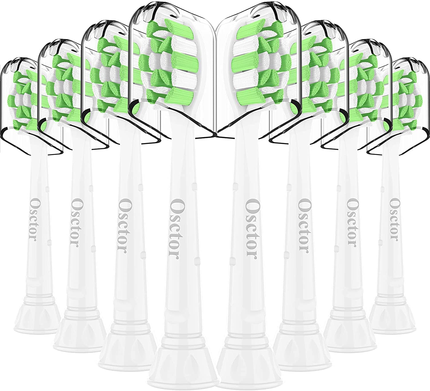Replacement Toothbrush Heads for Phillips Sonicare,Brush Heads Compatible with DiamondClean 4100 5100 W2 HX6064 and All Snap-On System Toothbrush Handles,8 PCS,White