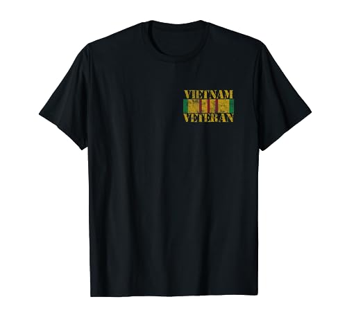 Vietnam Veteran Flag Service Ribbon Patch T Shirt Men Gift