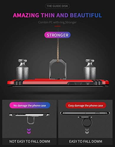 Military Grade Drop Impact for Samsung Galaxy S8 Plus Case(Galaxy S8+) 360 Metal Rotating Ring Kickstand Holder Built-in Magnetic Car Mount Armor Shockproof Case for Galaxy S8+ Phone Case (Blue)