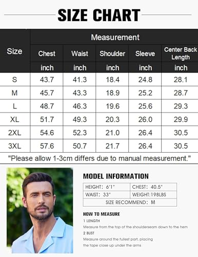 COOFANDY Casual Dress Shirts Men Untucked Button Down Shirts Beach Shirts Christmas Shirt Wine Red Large