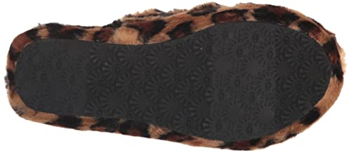 UGG Girls K Fluff Yeah Slide Spotty Slipper, Natural, 4 Big Kid