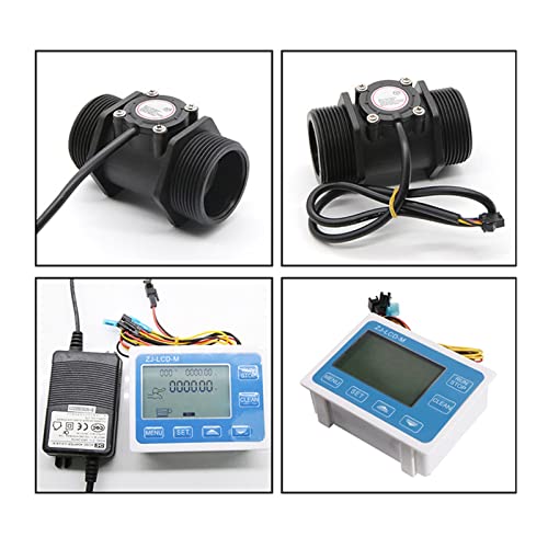 HALONE DN40 Digital Display Flow Quantitative Controller Water Flow Sensor Use to Control and Display Liquid Flow (Size : US Plug)