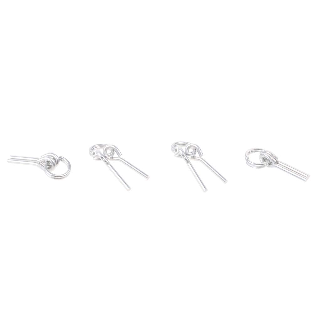 CUTICATE 4X Aluminum Alloy Tent Pole Rings & 2 Pins, Camping/Touring/Tent Awning Pole Repair Kit