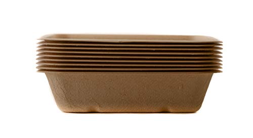 EcoQuality [50 PACK] 16oz Disposable Rectangular Container Take Out Food Tray - Natural Sugarcane Bagasse Bowl Bamboo Fibers Sturdy Compostable Eco Friendly Environmental Paper Alternative