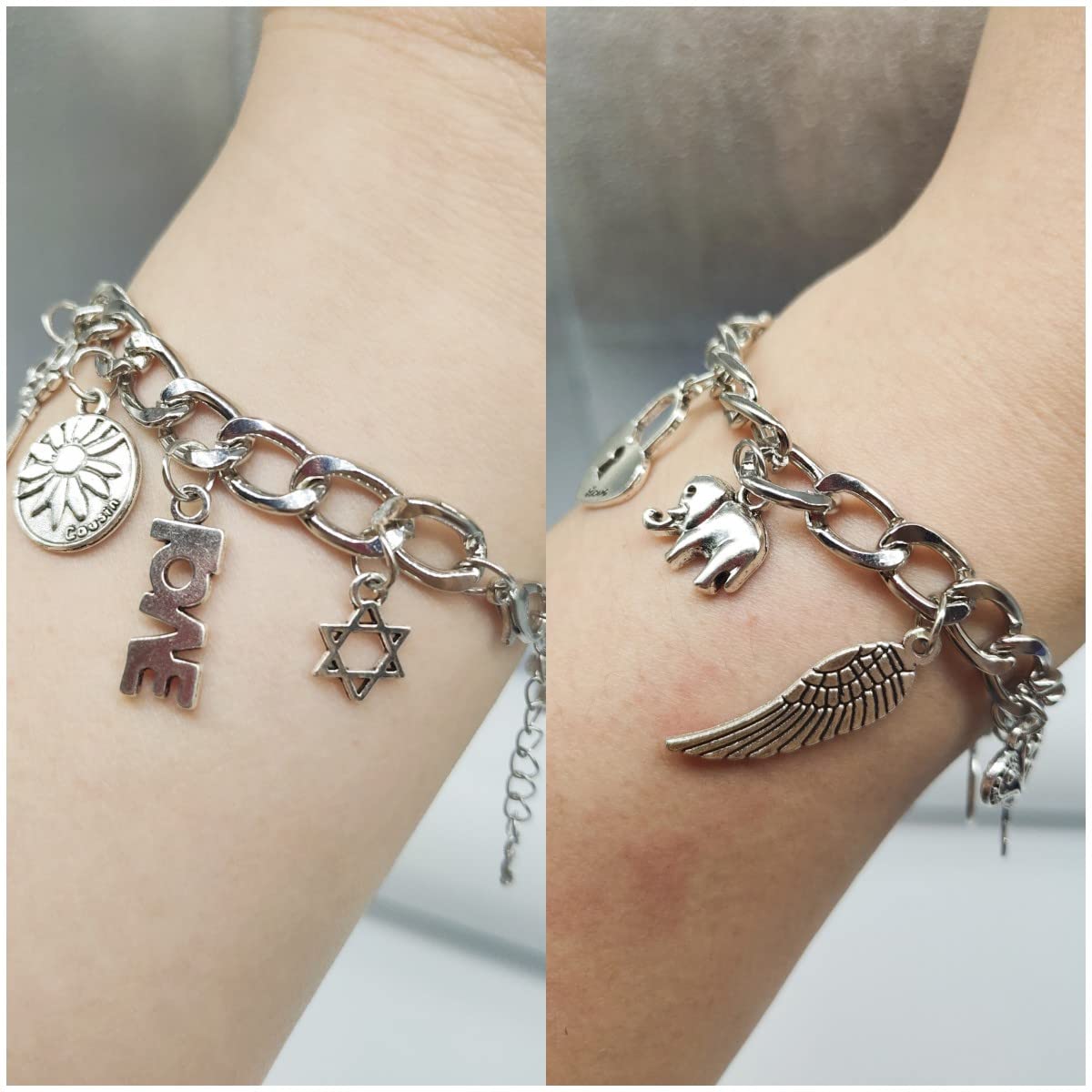 Dofihy Charm Bracelets for Women Bracelets for Women Lady's Pendent Charm Wrist Chain Bracelet Bangle