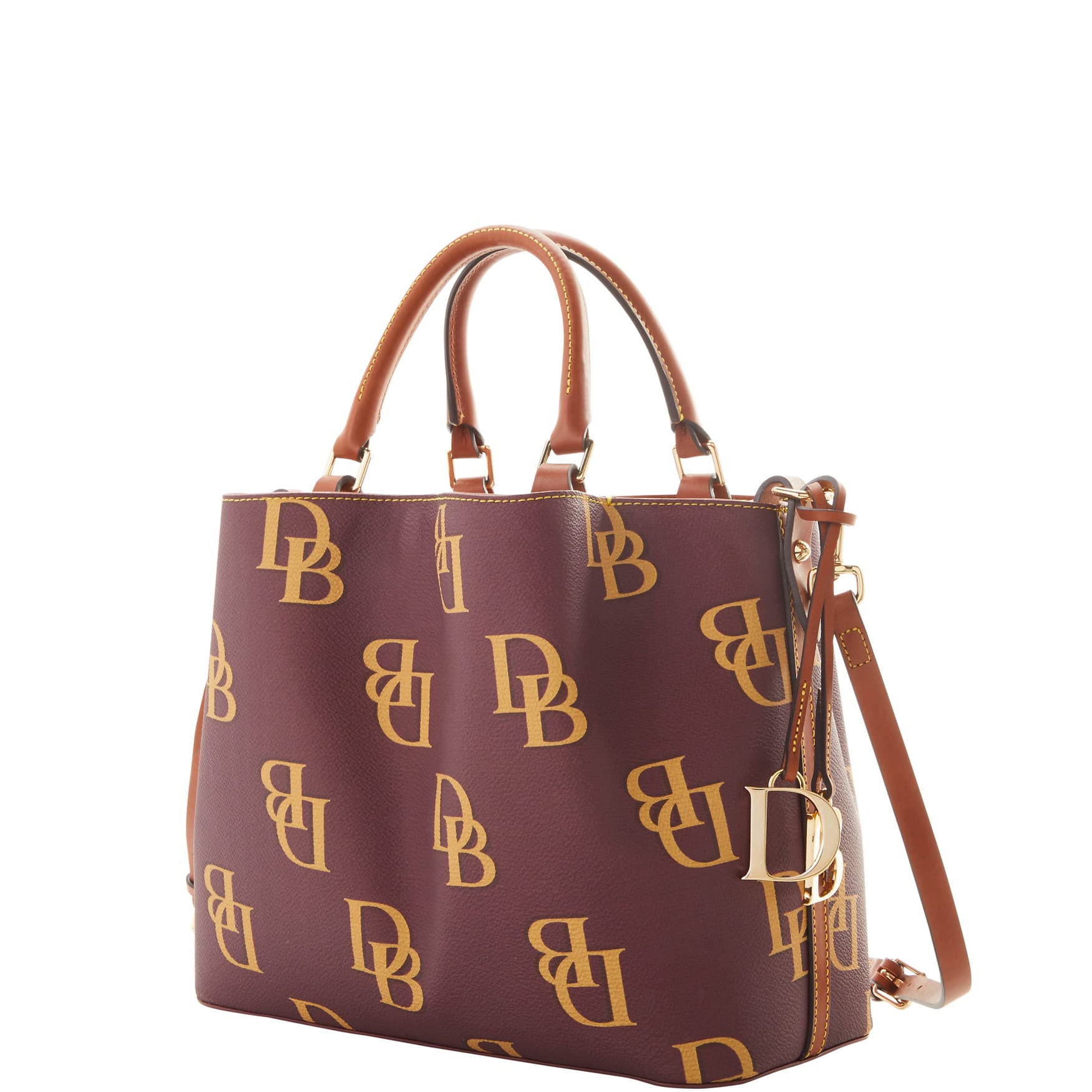 Dooney & Bourke Handbag, Monogram Brenna Satchel - Wine