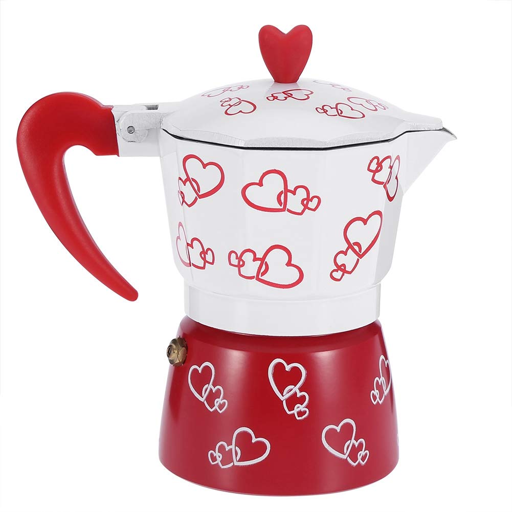 Fdit Coffee Maker, Aluminum Alloy Mocha Coffee Pot Stove Coffee Maker Percolator Cafetiere Tools For Home Office(L)