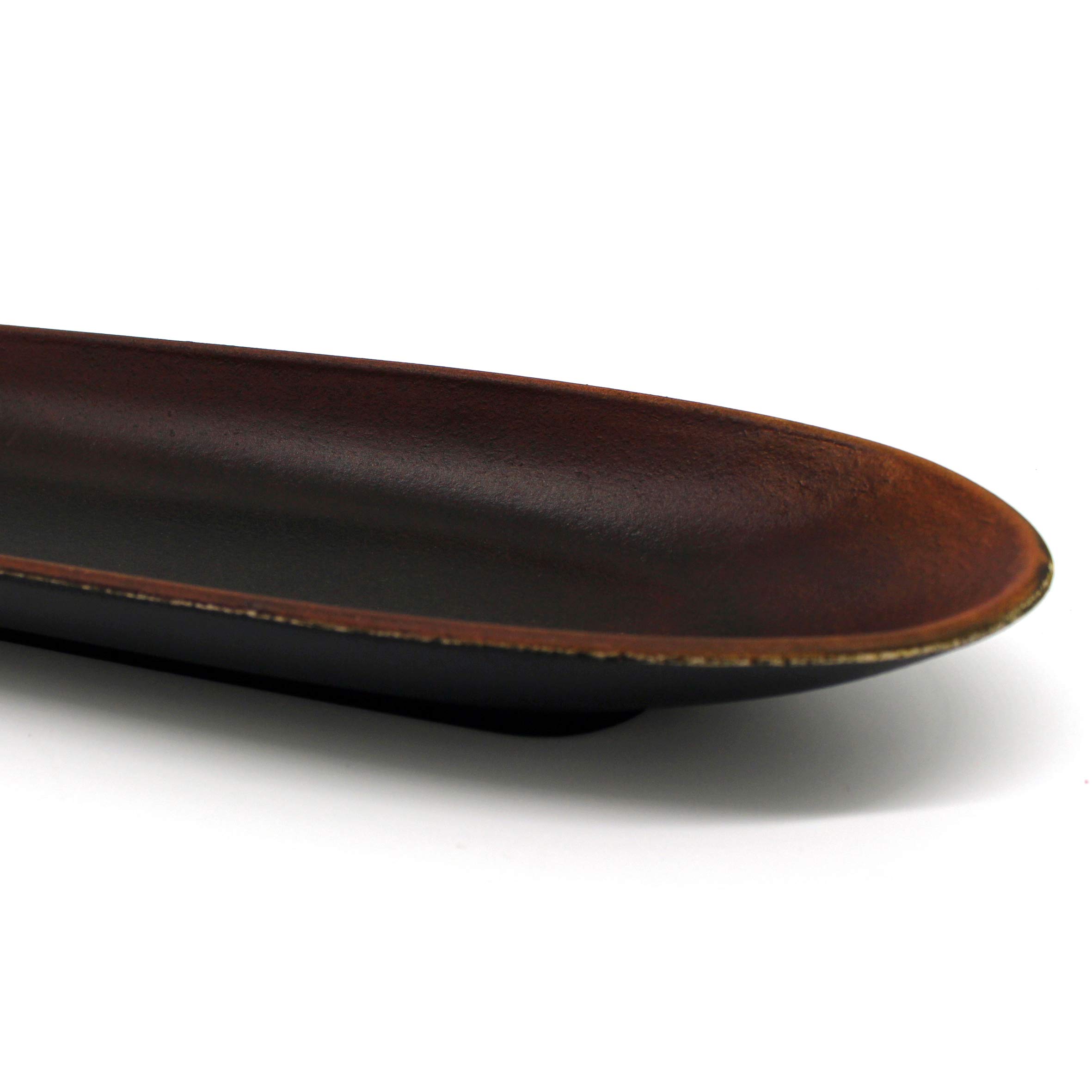 CVHOMEDECO. Primitives Oval Decorative Plate Wooden Candle Plate Rustic Treenware Home and Office Décor Art, 16 x 4-1/2 x 1-1/2 Inch