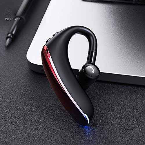 Lymoc Bluetooth Earpiece,Wireless Headset Earpieces Hansfree Trucker Earphones for Cell Phones V5.0 Ear Hook 25 Hours Talktime Microphone CVC6.0 Noise Cancellation for Walking Running Driving, Blue