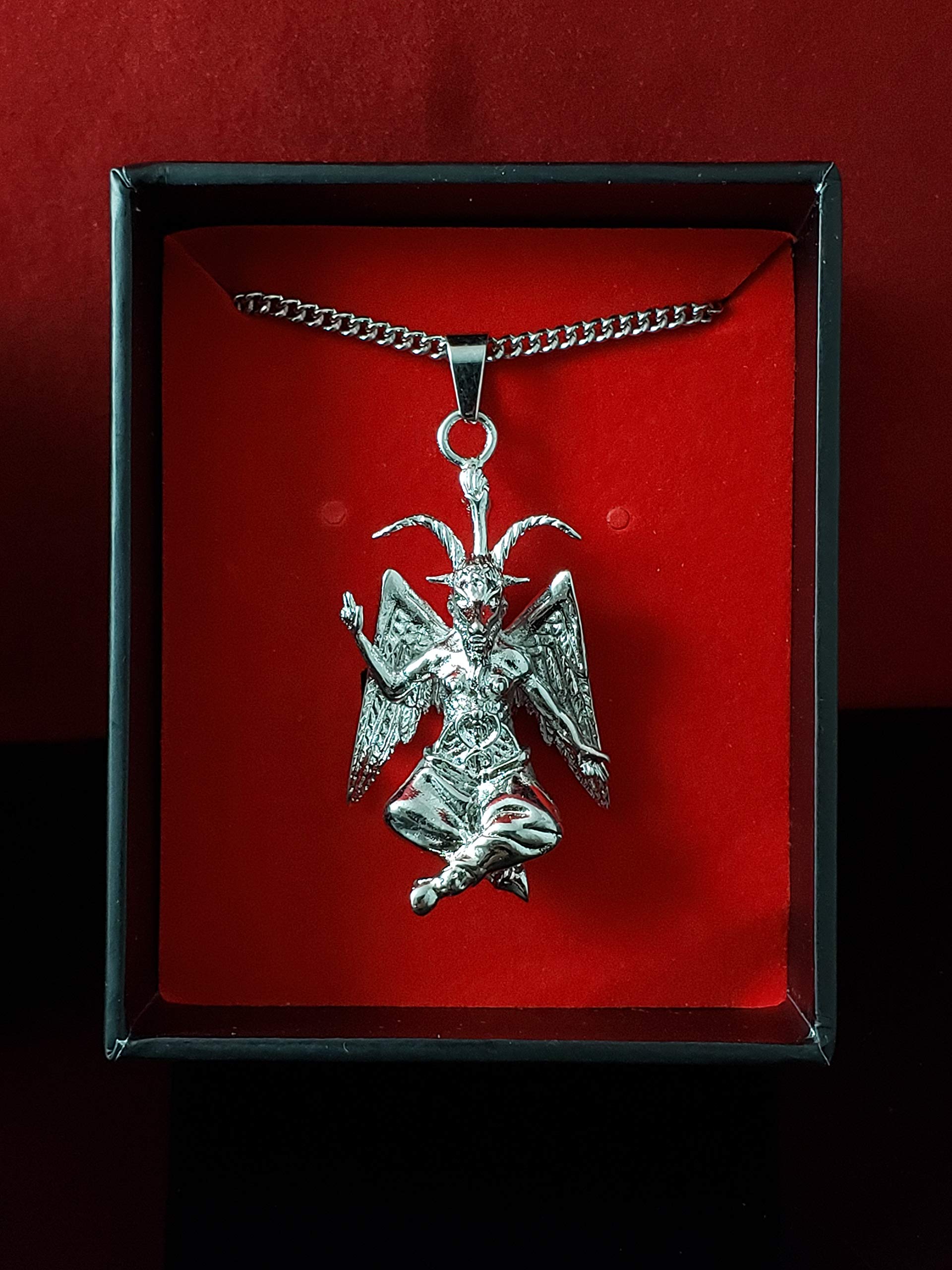 Church of Satan Baphomet Pendant Necklace 316L Stainless Eliphas Levi