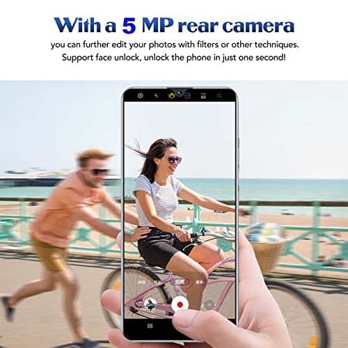 S22 Unlocked Android Cellphone, Smartphone with 6.52in HD Curved Screen, 2G 3G Network Mobile Phone, Face Recognition, 1GB 8GB, Quad Core, 2M 5M Camera, 3000mAh, WiFi BT FM GPS,