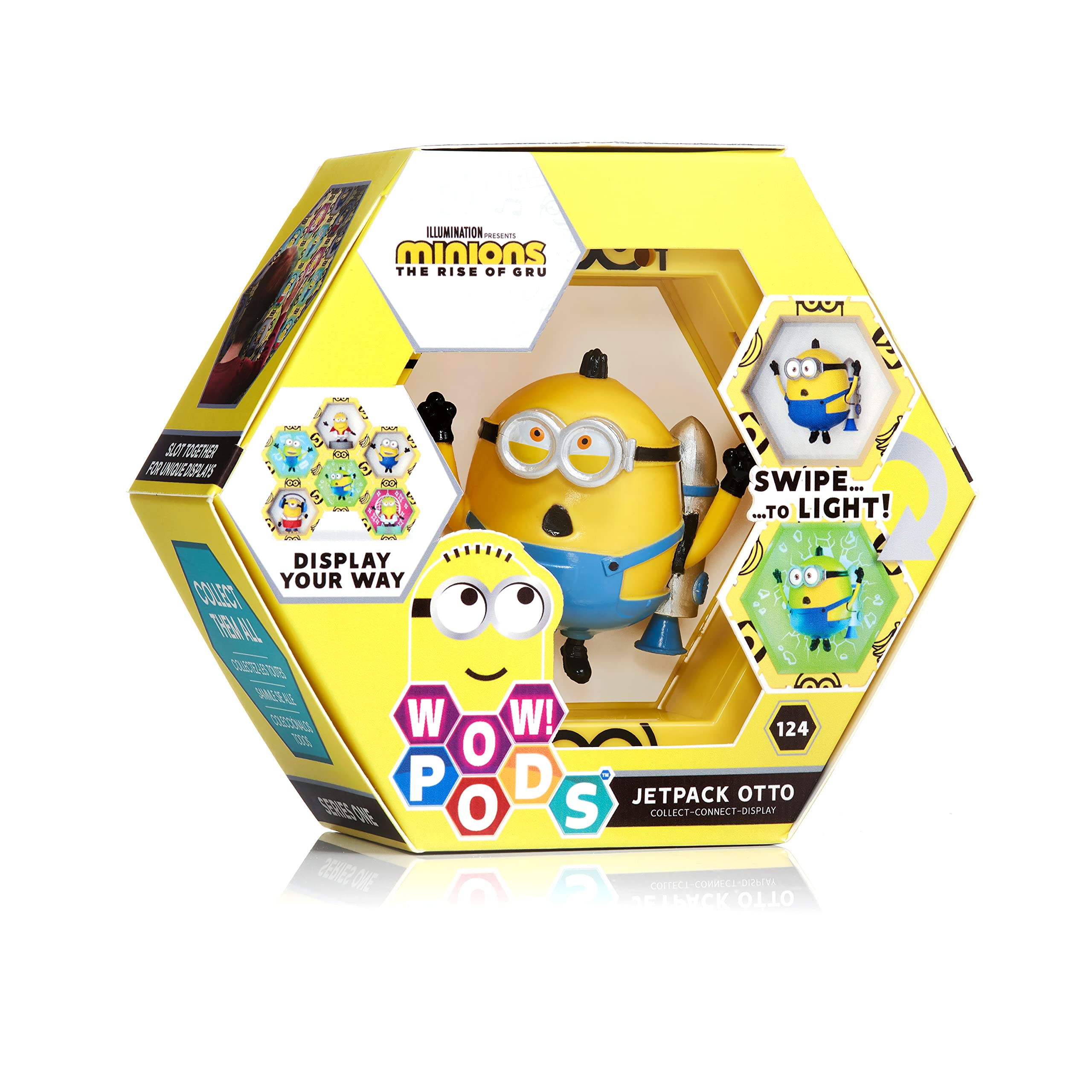 Wow! PODS Minions Collection The Rise of Gru - Jetpack Otto | Character Light-Up Bobble-Head Figure | Official Minion Collectable Toys & Gifts | Number 123 in Series