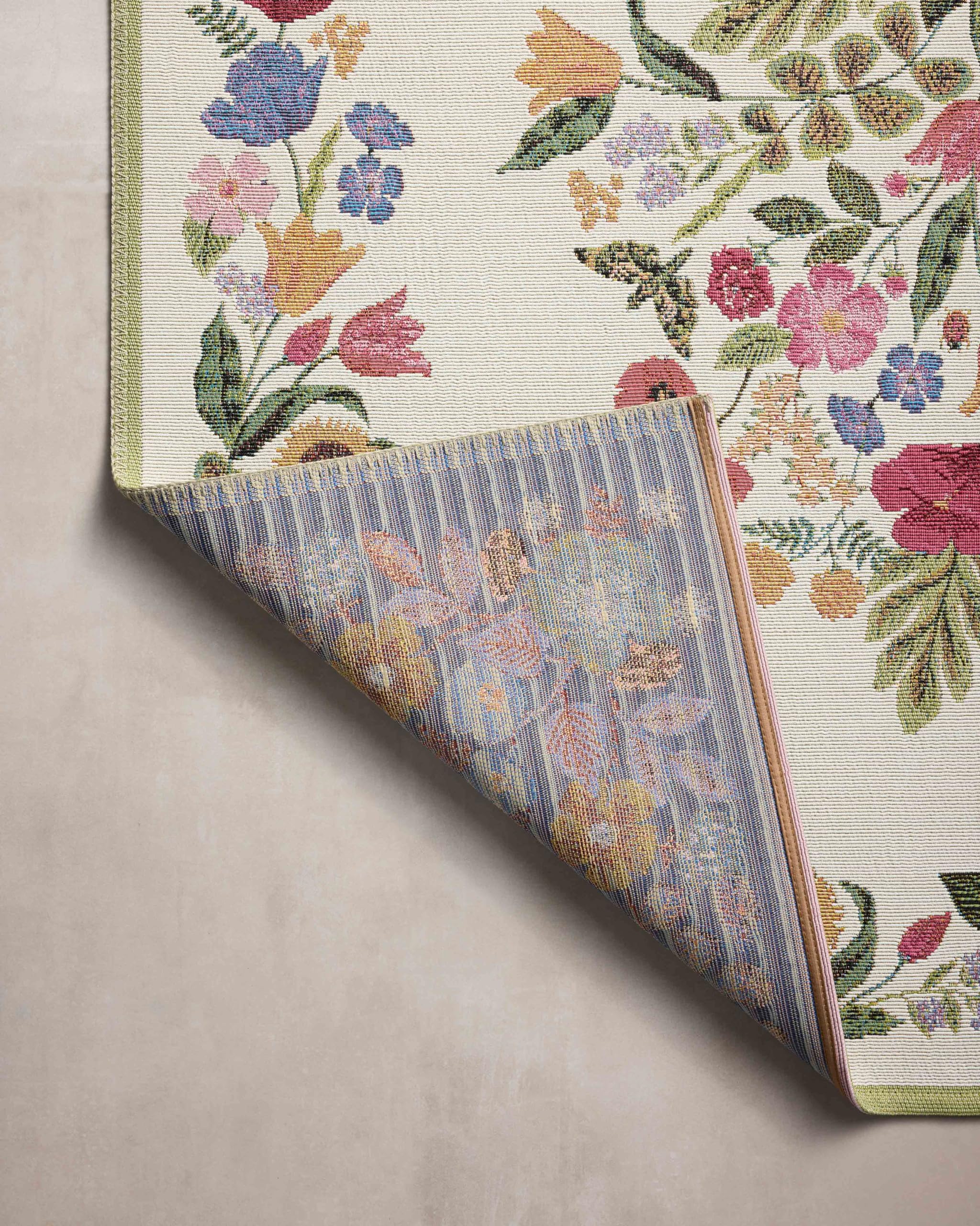 Loloi Rifle Paper Co. x Perennial Cream 6'-7" x 9'-4" Area Rug