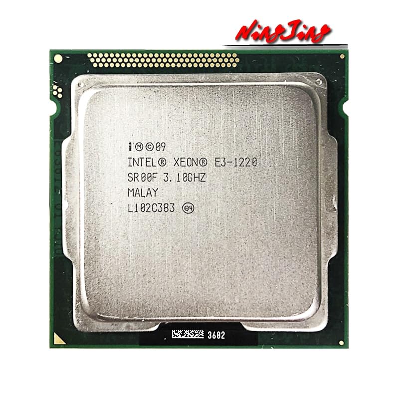 SAAKO Xeon E3-1220 3.1 GHz Quad-Core Quad-Thread CPU Processor 8M 80W LGA 1155 Making Computers Process Data Faster