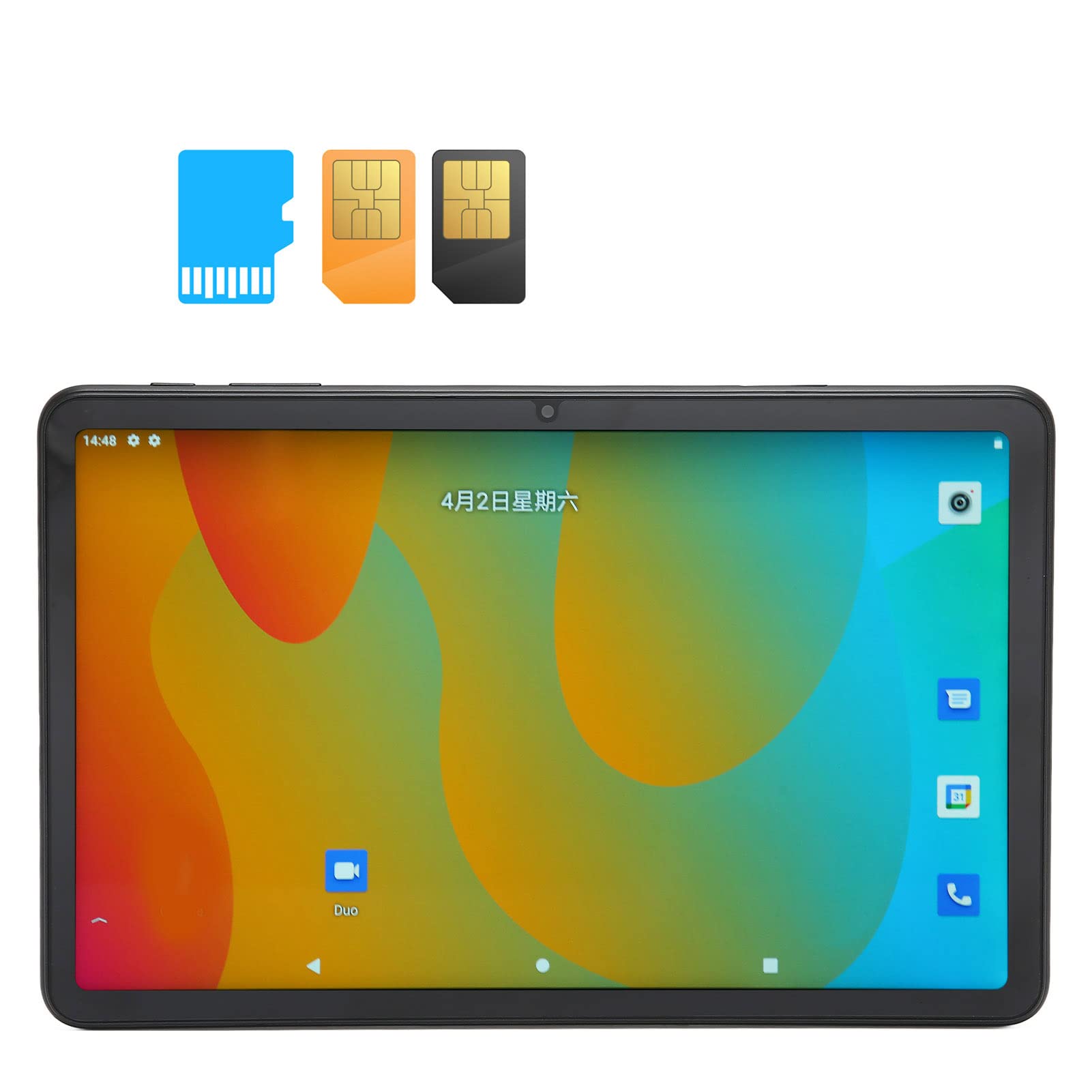 FOTABPYTI 4G Phone Tablet 2000x1200 Resolution 256GB ROM Dual Card Dual Standby 10.4 Inch HD Tablet 430cdm2 Brightness for Android11 Games (US Plug)