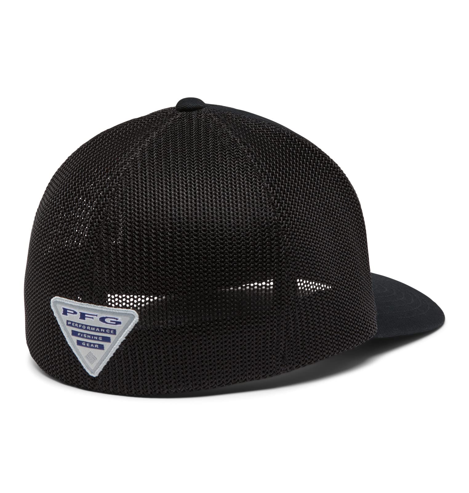 Columbia PFG Flag Mesh Ball Cap-High Crown, Black/Black/Texas Fish, Large/X-Large