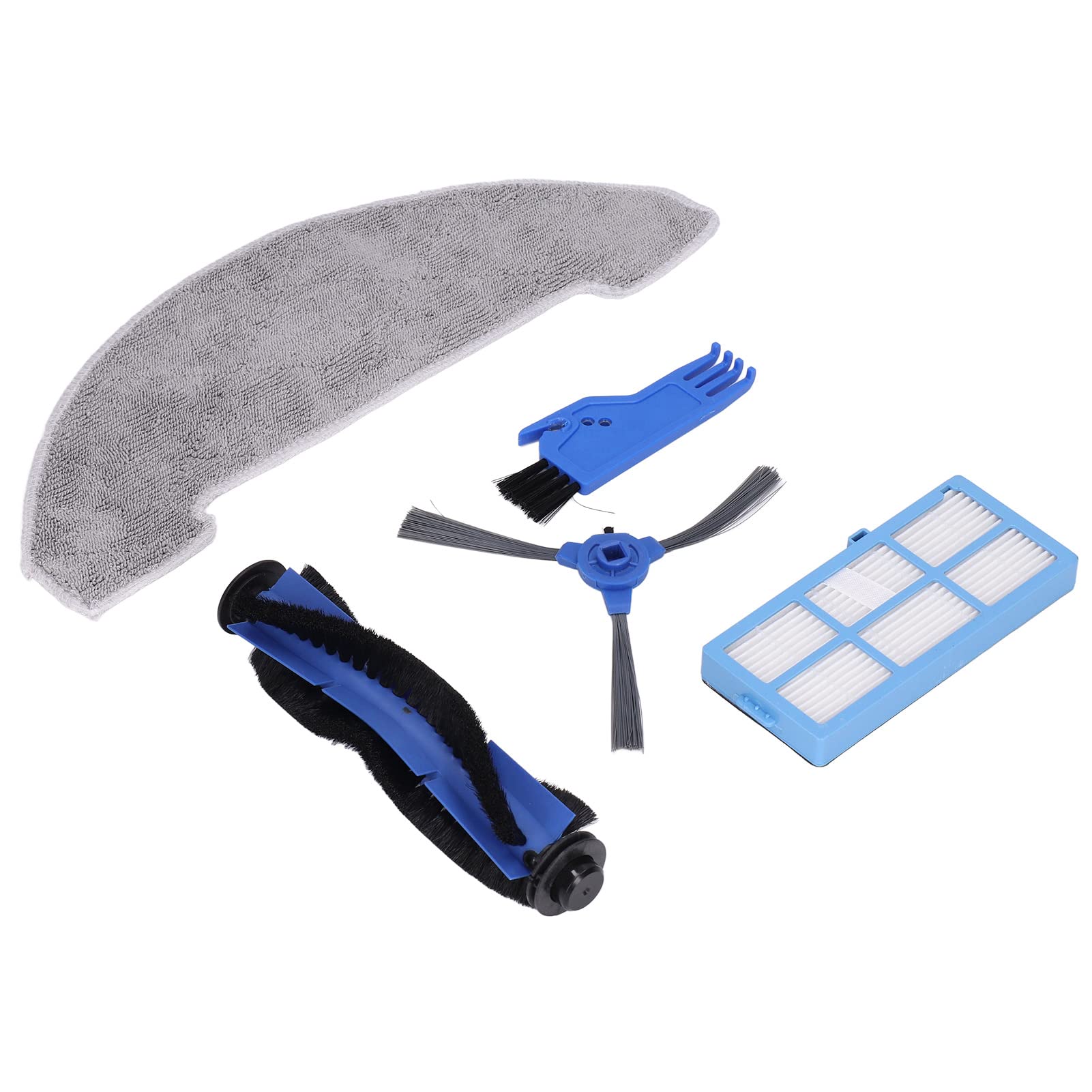Haofy Robotic Vacuum Cleaner Filters Accessory, Replacement Parts Compatible with Proscenic 850T Suits, Robotic Vacuum Cleaner Kit, with Side Brush Rag Filter Main Brush