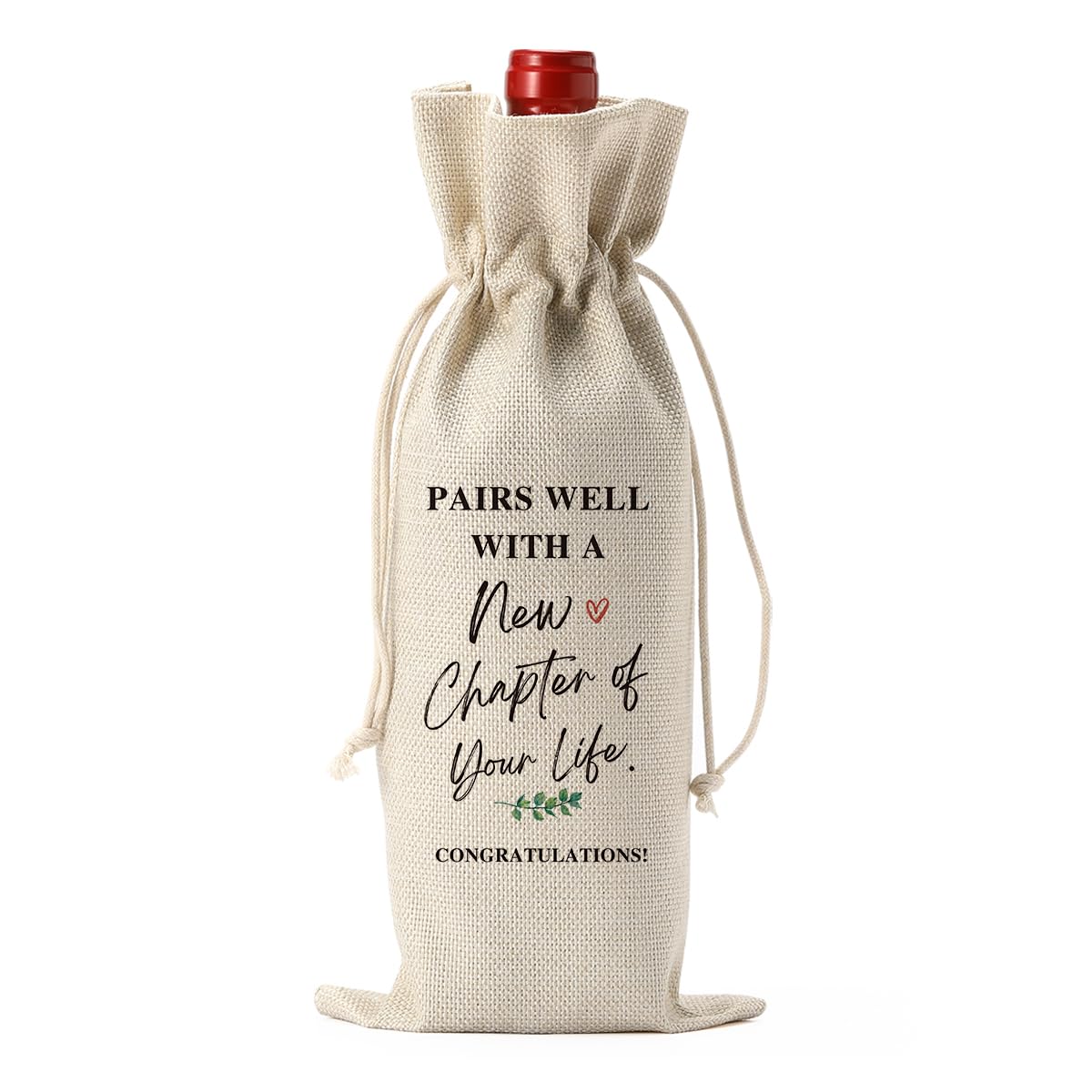 Going Away Gifts for Friends Leaving Away Farewell Retirement Gifts for Women Coworkers New Beginning New Business Owner Gifts for Women Men Pairs Well With A New Chapter of Your Life Wine Bag