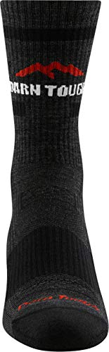 Darn Tough Women's Spartan Crew Lightweight Cushioned Socks Charcoal/Black Size Large