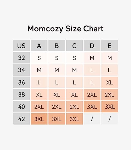 Momcozy 4-in-1 Pumping Bra Hands Free, Fixed Padding Nursing Bra & Maternity Bra, YN12 Wearable Breast Pump Bra Cotton-Nylon Comfort & Support for M5, S12 Pro, Spectra, Elvie, Willow,etc, Small