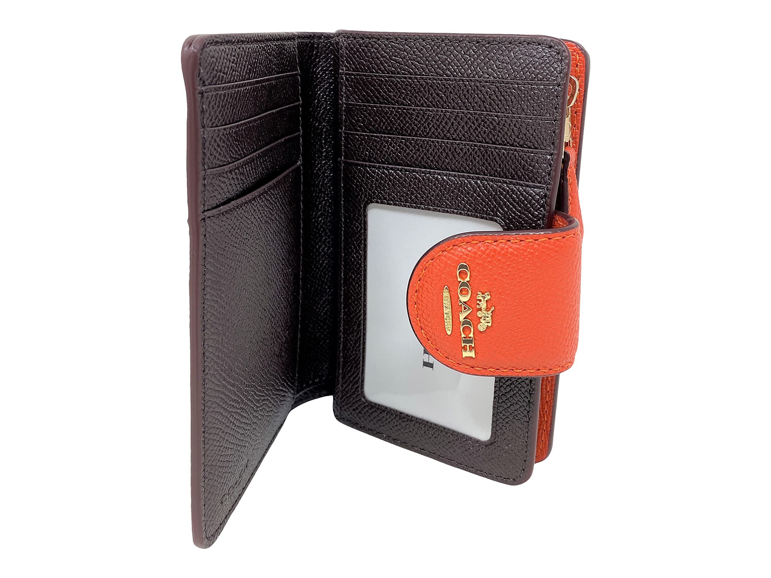 Coach Crossgrain Leather Medium Corner Zip Wallet Style No.6390 Mango