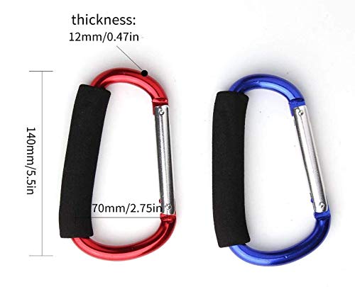 D-Style Carry Handle Shopping Bags Handbag Tote Stroller Carrying,Buggy Carabiner Stroller Hooks for Shopping Bags Handbag Tote Stroller Carrying