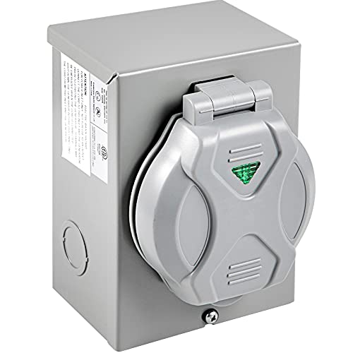 IHAYNER 50 Amp Generator Power Inlet Box,NEMA SS2-50P, 50 Amp Generator Cord Inlet Box, NEMA 14-50P Power Inlet Box for 3 Prong Generator Cord, Weatherproof, 125/250 Volt, 12500W,ETL Listed