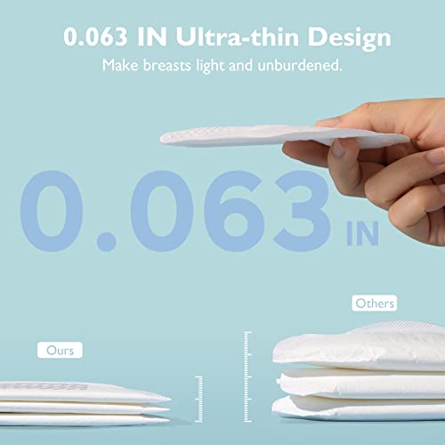 Momcozy Ultra-Thin Disposable Nursing Pads, Ultra-Absorbent and Breathable Portable Breast Pads for Mothers, Keep Dry Continuously, Make Breasts Light and Unburdened, Individually Packaged(60 Count)