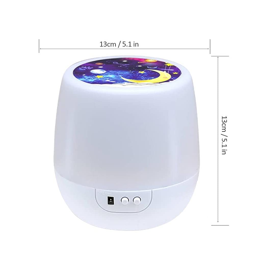 FZZDP Colorful Starry Projector Night Light Rotation Starry Moon Night Lamp USB Charging for Birthday Gift Romantic Baby Children