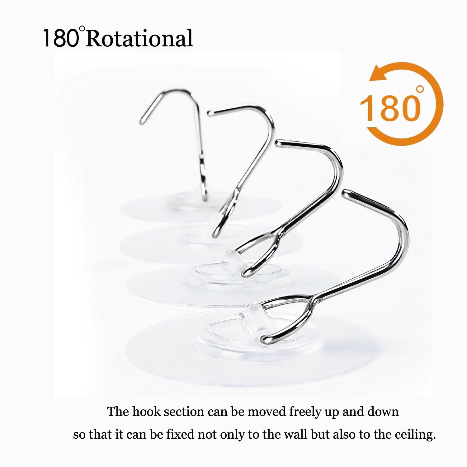 MAGPIE Adhesive Hooks 30kg/66lbs(Max) Duty Wall Hooks SelfTraceless Clear and Removable, Waterproof and Rustproof Multiple Uses for Bathroom Kitchen Home 10 Pack