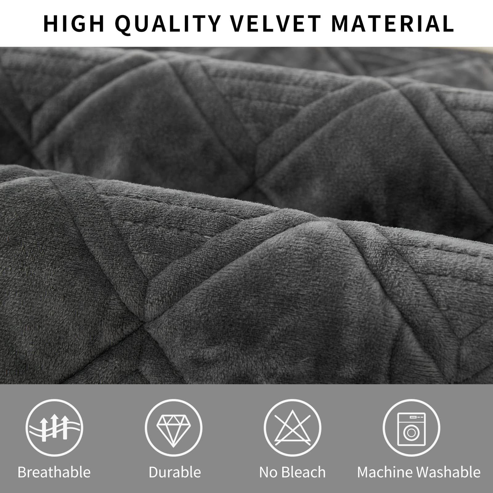 Deep Dream Couch Cover, Sectional Couch Covers, Sofa Covers for 3 Cushion Couch, Couch Cover for Dogs Pets Recliner Loveseat L Shaped, Anti-Slip Sofa Covers 36 x 94 Inch - Light Coffee(Only 1 Piece)