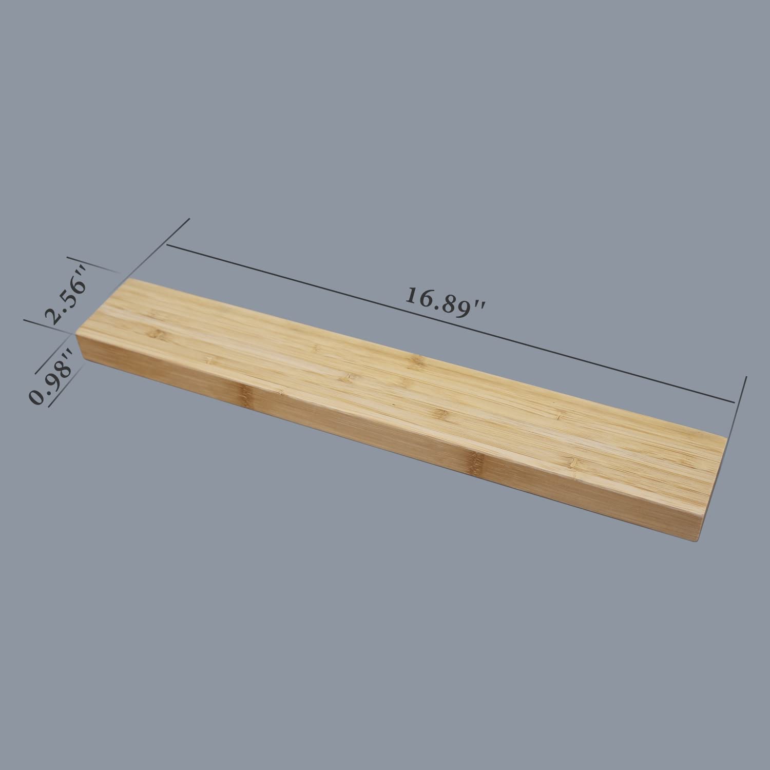 KITCHENDAO Bamboo Magnetic Knife Holder for Wall 17 inch Knife Magnetic Strip Bar Rack- 50% Stronger Magnet - Safe, Secure & Easy Storage Solution for Kitchen Knives, Metal Utensils & More