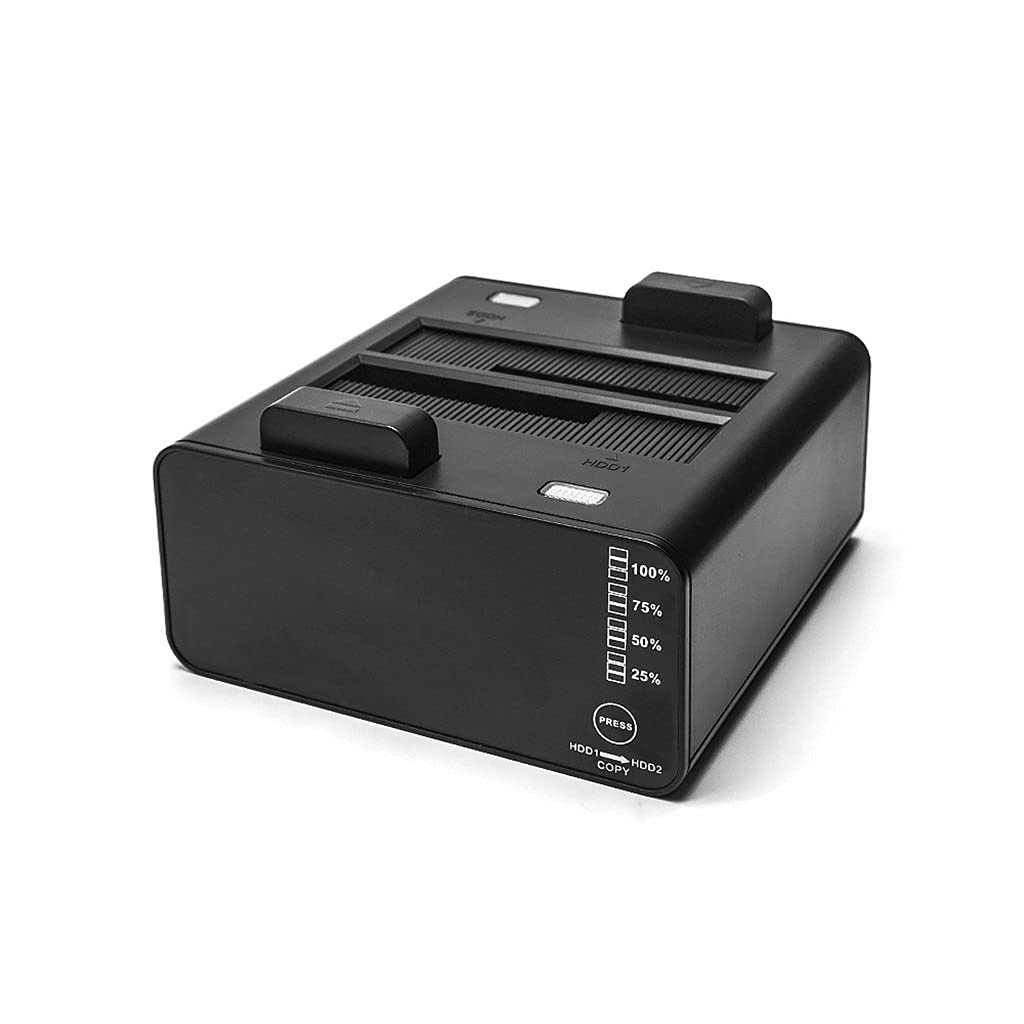 FZZDP Dual Bay Hard Drive Docking Station USB 3.0 to 2.5/3.5inch SATA Hard Disk Case Dual Bay HDD SSD